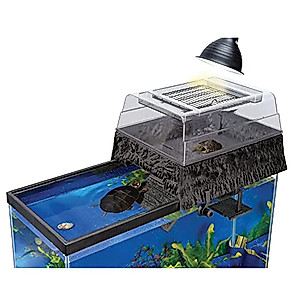 PENN-PLAX Reptology Turtle Topper – Black Color & Exo Terra Moss Ball, Water Clarity and Odor Control for Aqua-Terrariums, PT2478, White