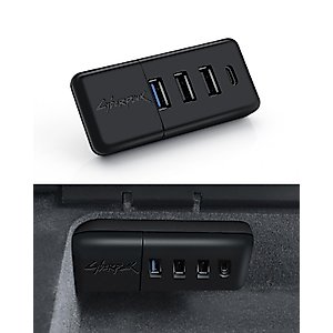 Shademax Glove Box USB Hub Tesla Model Y / 3 4-in-1 USB Hub Glove Box Dash Cam Flash Drive Docking Station for 2021 2022 2023 2024 2025 Tesla Model Y Model 3 Accessories (Left Hand Driving)