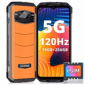 DOOGEE V30 Rugged Smartphone(2023), eSIM Dual 5G 15GB+256GB Rugged Phone Unlocked, 6.6" FHD+ /120Hz Rugged Cell Phone, Dual Hi-Res Speakers, Android 12, 108MP Triple Camera, Night Vision, NFC, OTG