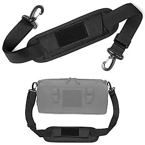 TRIWONDER Bag Shoulder Strap Replacement Adjustable Shoulder Strap with Padded Metal Hooks for Tactical Pouch Shoulder Bag Luggage Duffel Bag Laptop Case Crossbody Bag Pet Carrier(Black)