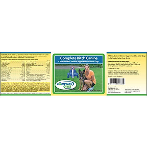 CompleteVites Complete Bitch Canine - Prenatal Supplement for Medium and Large Dogs. A Must for Your whelping Supplies. 47 nutrients-Providing The Best Dog Vitamins on The Market! 315 Grams
