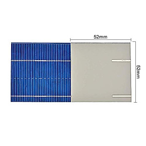 SUNYIMA 100pcs Mini Solar Cells 0.5V 0.4W Micro Thin Polycrystalline Silicon Solar Panels DIY 52 x 52mm/2x2inch