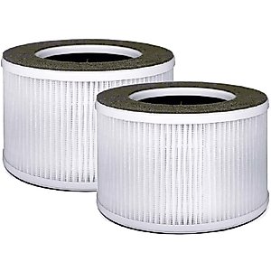 Nispira TD-1500 4-in-1 True HEPA Replacement Filters for Tredy Air Purifier TD-1500, 2 Pack
