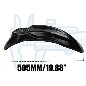 LINGQI RACING Modified Upgrade Front Fender for SURRON Light Bee With Strong Iron Bracket, Front Mudguard Fit to SUR RON E-bike (YELLOW)