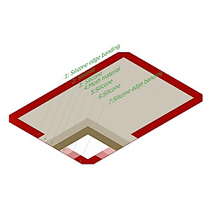 BEITEMAT Silicone Baking Mat - Set of 1 Non-Stick Half Sheet (16-1/2" x 11-5/8") Food Safe Silicone Mats for Baking - BPA Free