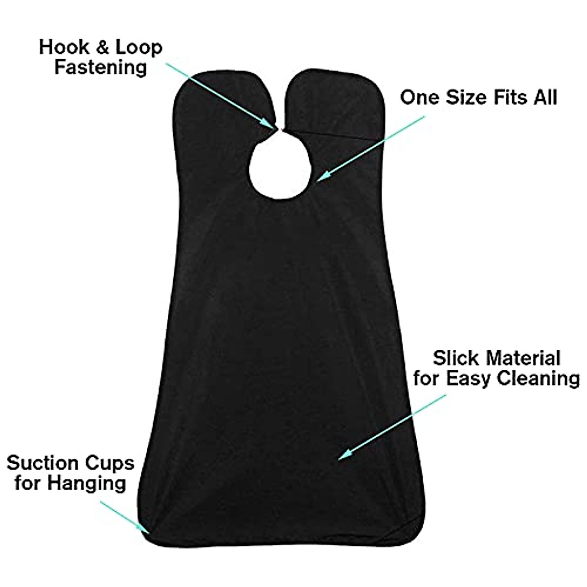 Beard Bib Beard Apron, Beard Catcher Stocking Stuffers Shaving and Trimming, Non-Stick Grooming Cloth with 2 Suction Cups, Best Christmas Gifts for Men