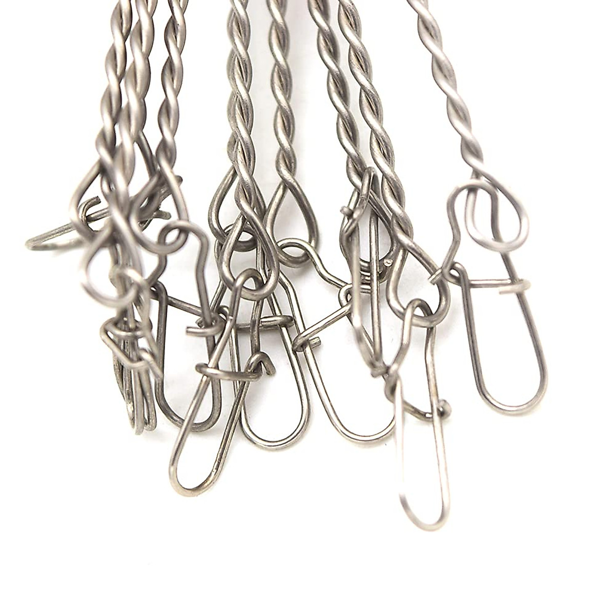 High-Strength Fishing Wire Leader Rigs with Swivels Snap Connect 1 Arm -5 Arm,Saltwater Fishing Assecories 7-Strands Steel Wire with Nylon-Coating (2 Arm Leader Rigs)