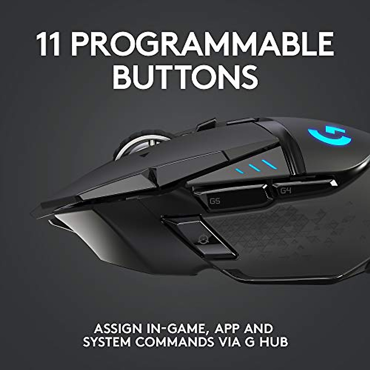 Logitech G502 Lightspeed Wireless Gaming Mouse with Hero 25K Sensor, PowerPlay Compatible, Tunable Weights and Lightsync RGB - Black