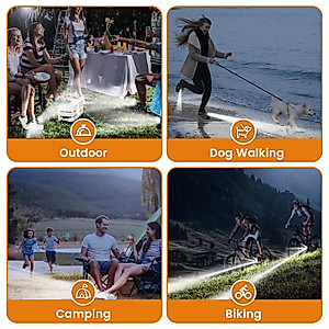 Headlights for Crocs 2 Pcs, ABS Lights for Croc Rechargeable - Super Bright, Head Adjustable, IPX6 Waterproof, Flashlight Attachment for Croc, Light Up Charm Accessories for Kids Adults Croc Shoes