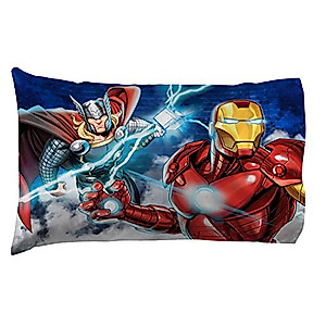Jay Franco Marvel Avengers Blue Circle Bed Set, Twin