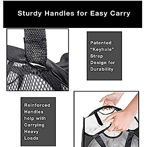Smart Design Pop Up Laundry Hamper with Easy Carry Handles and Side Pocket - Set of 2 - Durable Fabric Collapsible Design - Clothes & Laundry - Home Organization - Holds 2 Loads - 14 x 23 Inch - Black