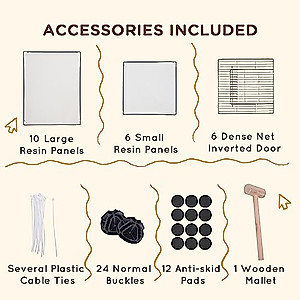 PawHut 22 Panels Pet Playpen, Small Animal Playpen with Doors, Portable Metal Wire Yard Guinea Pig Pen for Chinchillas, 14" x 18"