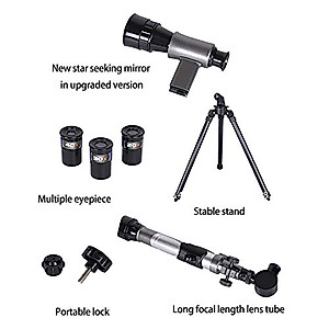 GREFER Refractor Telescopes for Astronomy Beginners Adults& Kids,High Definition Night Stargazing Vision Telescope White