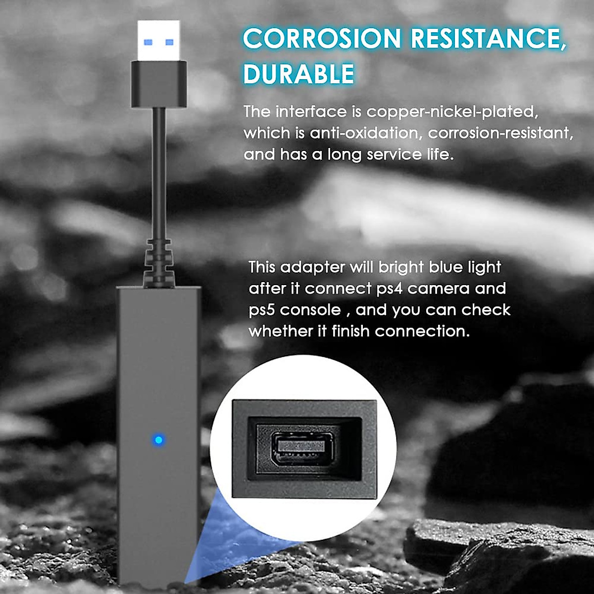 Hilitand for Camera Adapter Cable, Play PS VR on PS5, PS4 Converter Connecting Cable for Game Console for PS4 Host Camera
