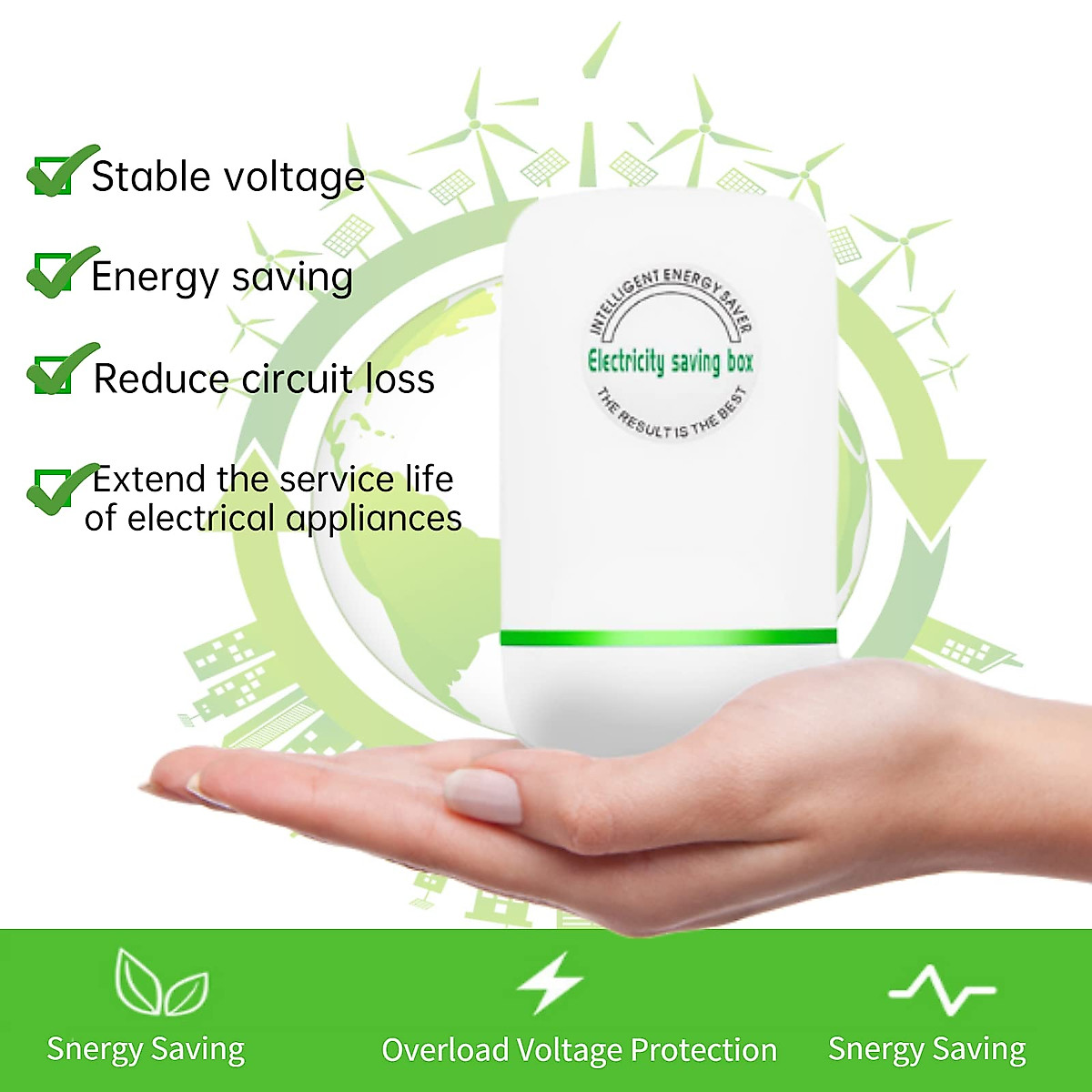 Esaver Watt, 2Pack Esaverwatt Energy Saving Device, Upgrade Pro Power Saver, Electricity Saving Box, Smart Electricity Saving Device for Household, Office Market, US Plug, Reduce Electric 30KW