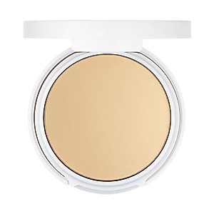 Flower Beauty Light Illusion Perfecting Powder - Pressed Powder Face Makeup, Buildable Medium Coverage with Blurring Pigments, Includes Mirror & Sponge (Porcelain)
