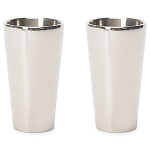 Cork Pops Arctic Chill Silver Freezer Gel Shot Glass Set of 2