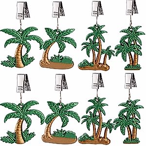 ZOOFOX Set of 8 Table Cloth Weight, Table Cloth Holder with Clip Hanger, Vintage Table Cloth Cover Pendants for Home, Garden, Party, Wedding, Picnic and Camping ( Coconut Palm )