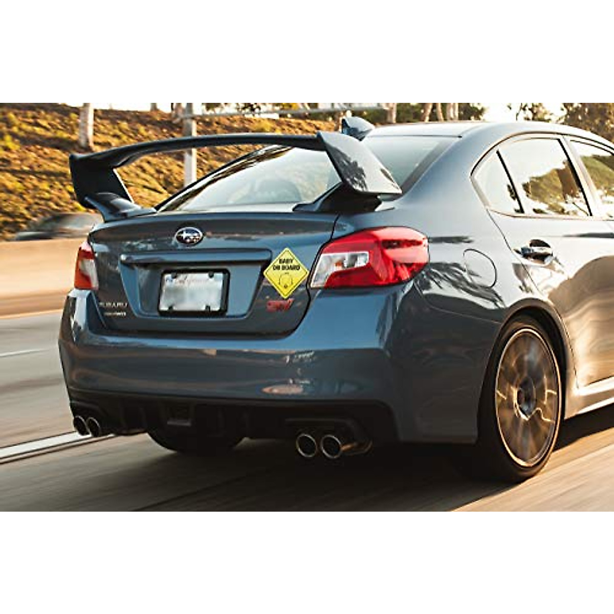 Babypop! Baby on Board Sticker for Cars (Magnetic) - Baby on Board Magnet for Car, Baby on Board Sign - Reflective Safety 2 Pack