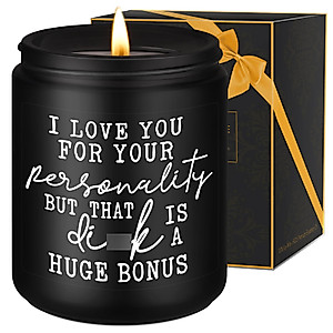 LEADO Candles for Men, Funny Gifts for Boyfriend, Valentines Day Gifts for Him, Husband Gifts - Naughty Anniversary, Christmas, Birthday Gifts Ideas for Boyfriend, Husband, Fiance, Blue Collar