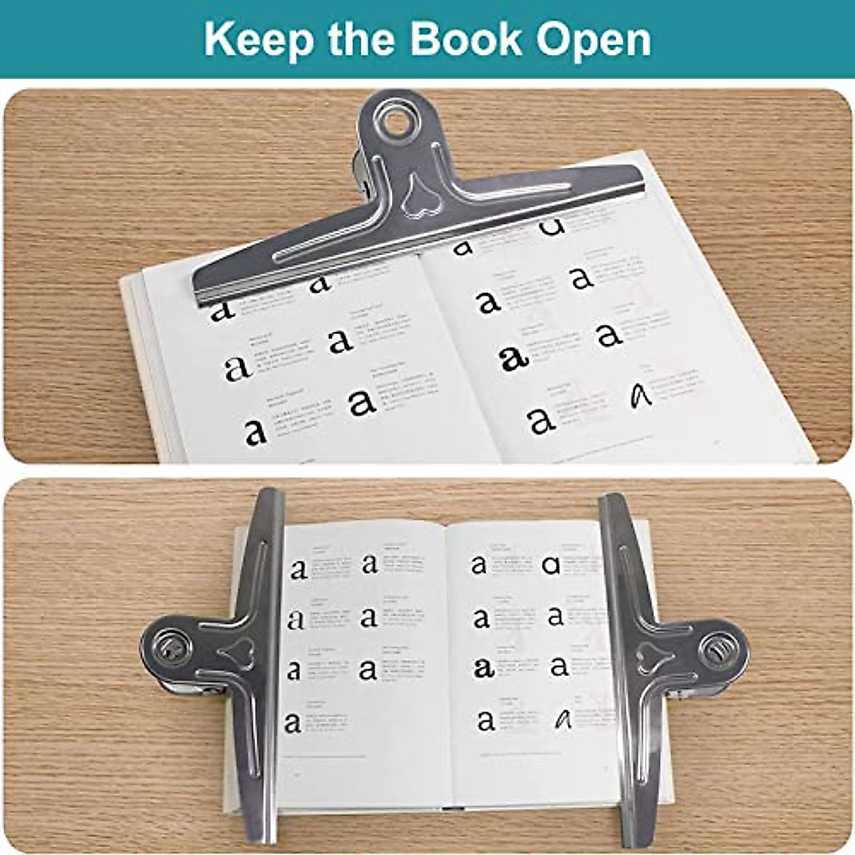 Extra Large Bull Clips Stainless Steel, Coideal 2 Pcs 30cm Jumbo XXL Silver Metal File Binder Clip Clamps Heavy Duty for Home Office School (11 4/5 Inch)