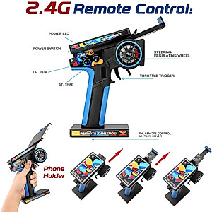 GoolRC WLtoys 124017 RC Car, 1:12 Scale 2.4GHz Remote Control Car, 4WD 75km/h High Speed Racing Car, Off-Road Buggy Drift Car RTR with Brushless Motor and Metal Chassis for Kids Adults