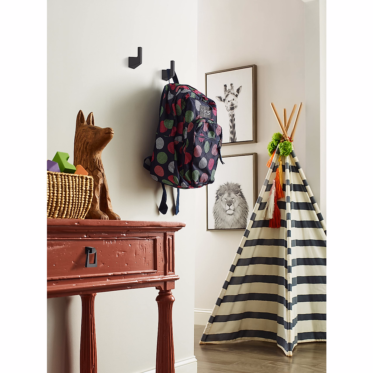 Amerock BH36000MB | Matte Black Single Robe Hook | 3-9/16 in. (90 mm) Length Towel Holder | Blackrock | Towel Hook for Bathroom | Bathroom Hardware | Bath Accessories