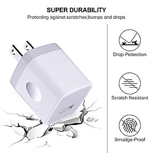 Single USB Wall Charger,TePoo 2 Pack 1A 5V One Port Plug Power Adapter Charging Block Cube Box Brick for iPhone SE,11 Pro Max/XS/XR/X/8 Plus, Samsung Galaxy S20 S10 S9 Note 10,LG,Android Phone