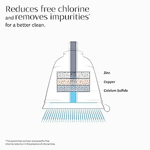 T3 Source Showerhead | Adjustable Chrome Shower Head with Chlorine Filter | Copper, Zinc, and Calcium Water Mineral Filter Reduces Free Chlorine and Hydrogen Sulfide