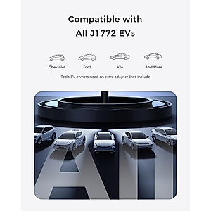 EG evgoer Level 2 EV Charger, 40A 240V Portable EV Home Charging Station, Schedule Time 8-40A Adjustable Current Electric Vehicle Charger Compatible with All J1772 EVs (20 ft)