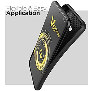 Encased LG V50 ThinQ Case (Thin Armor) Slim Fit Flexible Grip Phone Cover - Black