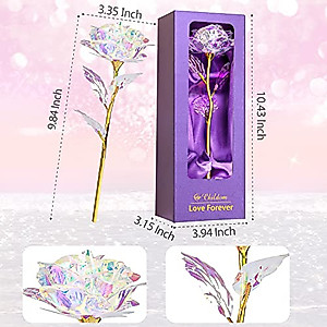 Mom Birthday Gifts for Women, Rose Flower Gifts for Her,Women Gifts from Daughter Son, Christmas Rainbow Rose Flower Gift,Mom Gifts for Mothers, Wife,Teen Girls,Grandma,Anniversary