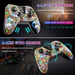 Wireless Pro Controller Compatible with Nintendo Switch Controller, Compatible with Nintendo Switch/Switch Lite/Switch/PC OLED Controller for Switch with Wake-up, Turbo Vibration and Programmable Function