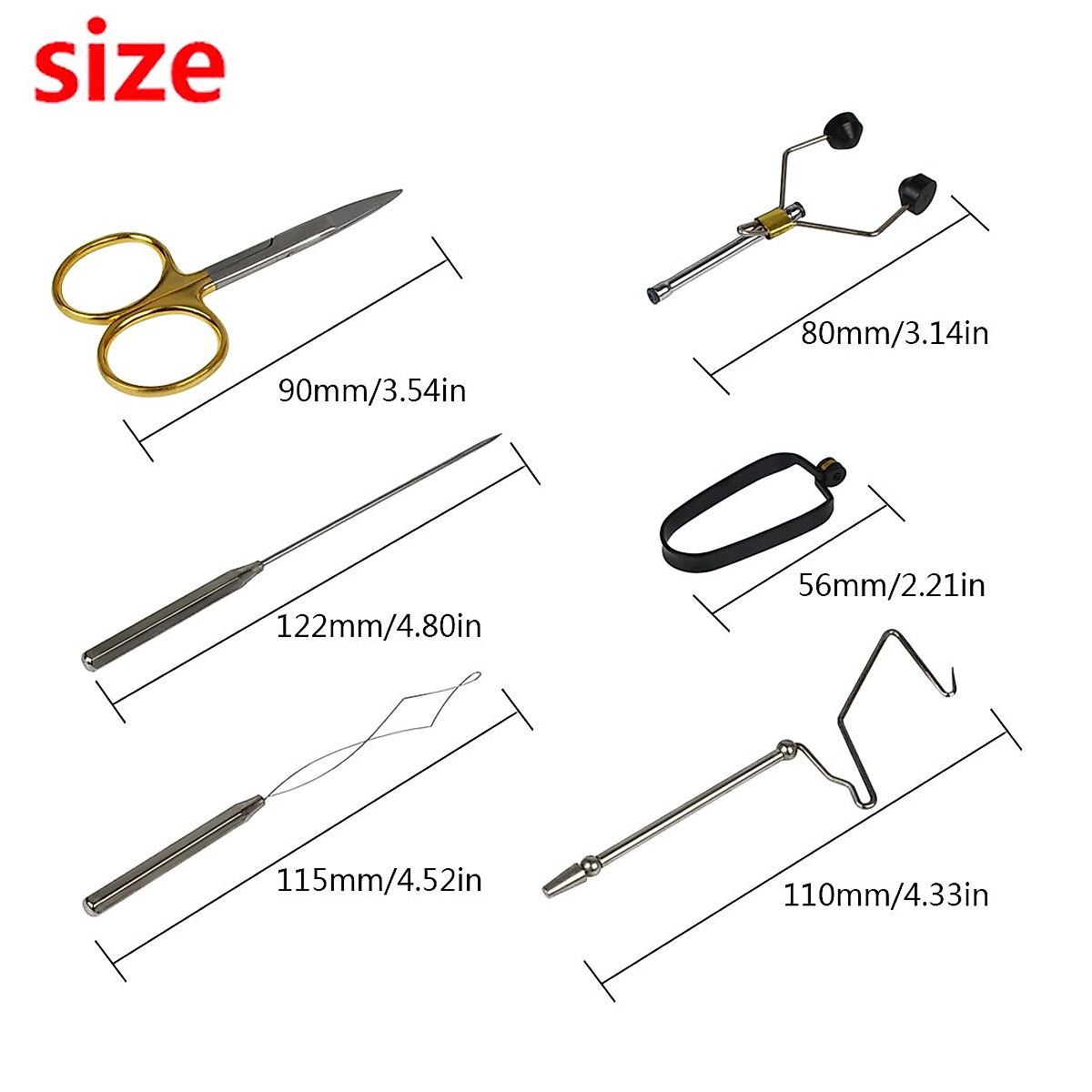 Andux Fly Fishing Gear Fly Fishing Hook Tool Vise Fly Tying Tools Kit with Fly Box Combo FDTZ-01