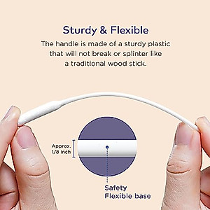 ARCA PET Cotton Swabs for Dogs Cats and Small Pets - Ear Cleaner Swabs with Long Plastic Handle - Ear Cleaning Supply for Puppies and Pets - Multipurpose Cotton Sticks for Pets (100 Buds)