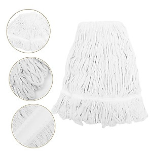 ULDIGI Mop Replacement Head Spins Mop Refill Floor Cleaning Mop Head Wet Mop Head Refill Commercial Mop Head Floor Sweeper Household Mop Pad Spray Mop Head Mop Heads White Cotton Thread