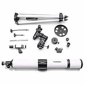 Orion Observer 90mm Equatorial Refractor Telescope for Adults & Families - Easy to Use, Portable Beginner Telescope for The Moon, Planets & Stars