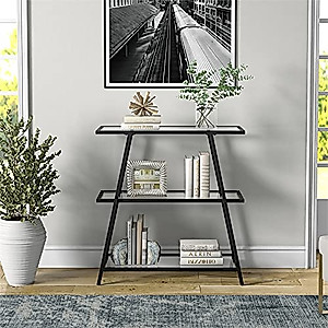 Yair 36'' Tall Rectangular Bookcase in Blackened Bronze