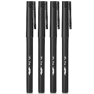 Mr. Pen- Black Fineliner Pens, 4 Pack, 0.5mm Fine Point Pens,Marker Pen for Transparent Sticky Notes, Fine Tip Markers, Fine Line Markers, Drawing Pen, Art Pens, Writing Pens