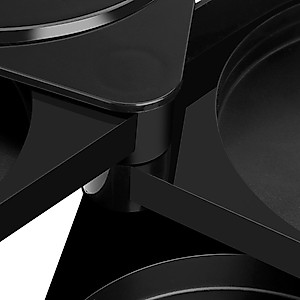 Acrylic 3 Tier Salt Rimmer, 3 Tier Sugar Salt Rim Lime Tray Bar Rimmer for Margarita and Cocktail Practical Bartender Tool (Black)