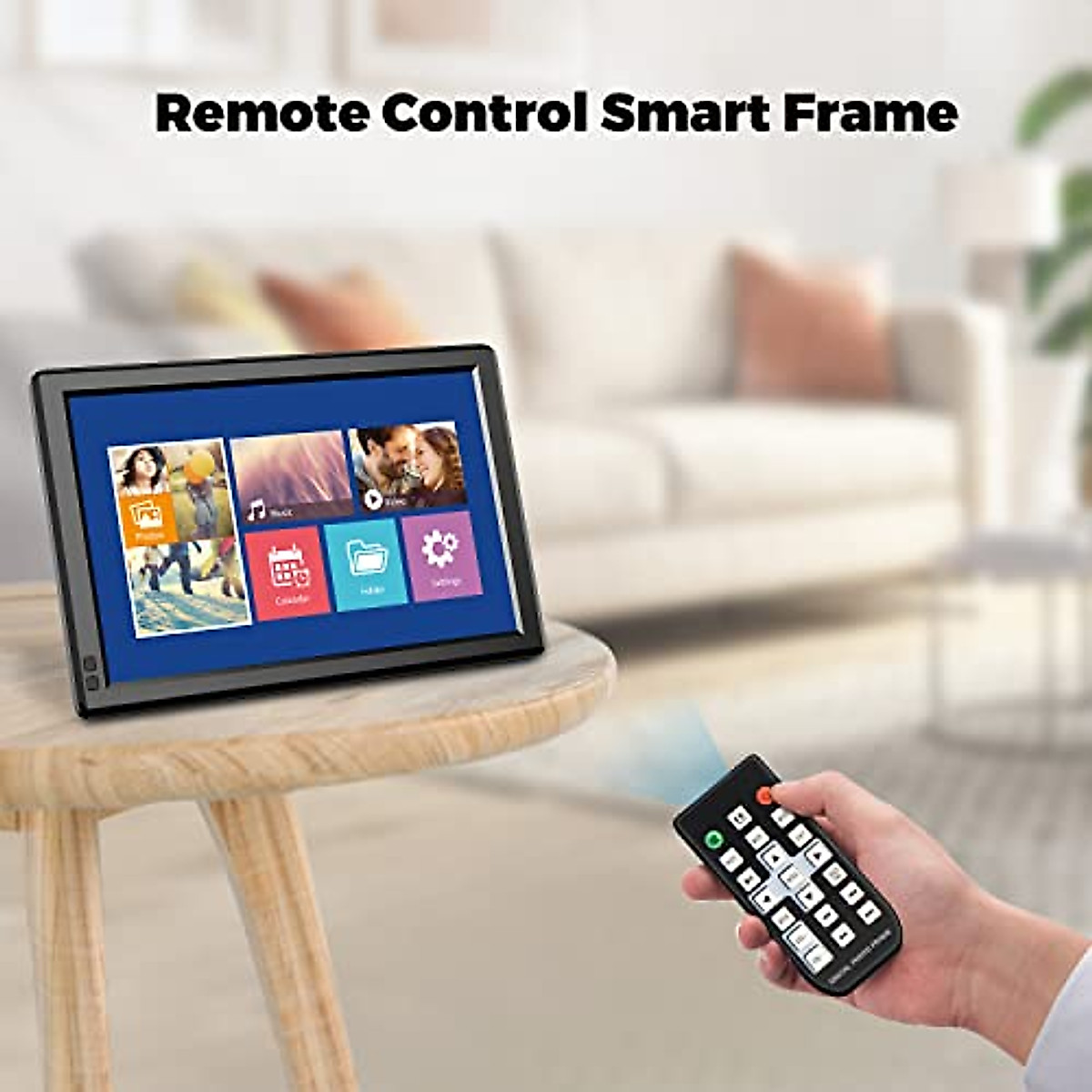 MYDASH - 10.1 inch Digital Picture Frame - Smart Photo Frame with Built-in 32GB Large Memory, IPS Screen, Auto Rotate, USB Flash Drive.