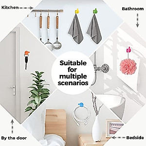 Silicone Thumb Wall Hook,16pcs Creative Self Adhesive Thumbs Up Shap Clips,Cord Holder Thimb Hooks, Multi-Function Data Wire Cable Clips for Home Office Desk Organize Key Hangers Car Storage