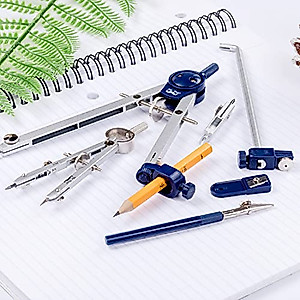 Mr. Pen- Professional Geometry Set Metal Compass, 7 pcs, Geometry Precision Tool Set with Shatterproof Storage Box, Drafting Tools & Drafting Kits, Circle Drawing Tools for Engineers Students