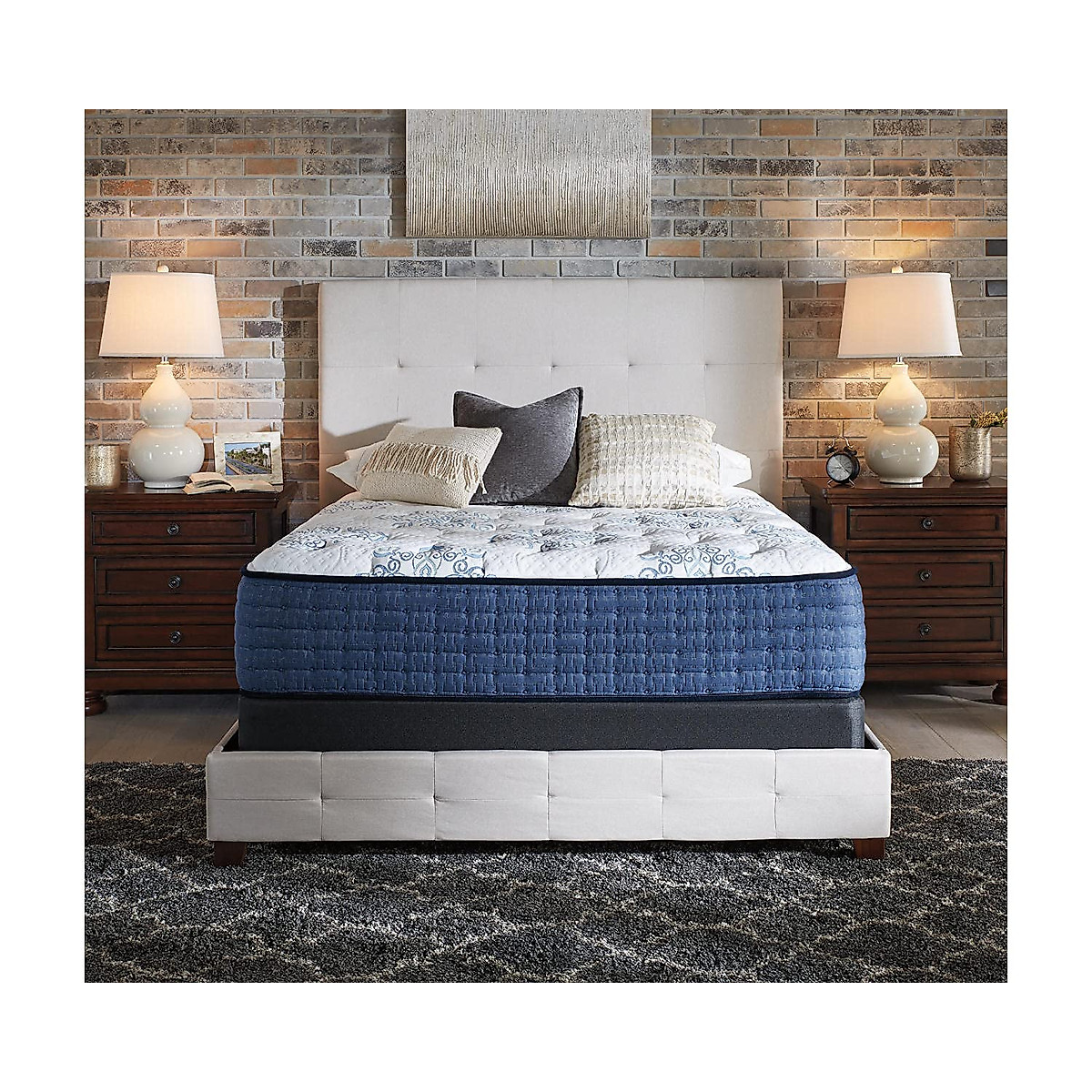 Signature Design by Ashley California King Size Mt Dana 13.5 Inch Firm Hybrid Mattress with Gel Memory Foam for Lumbar Support