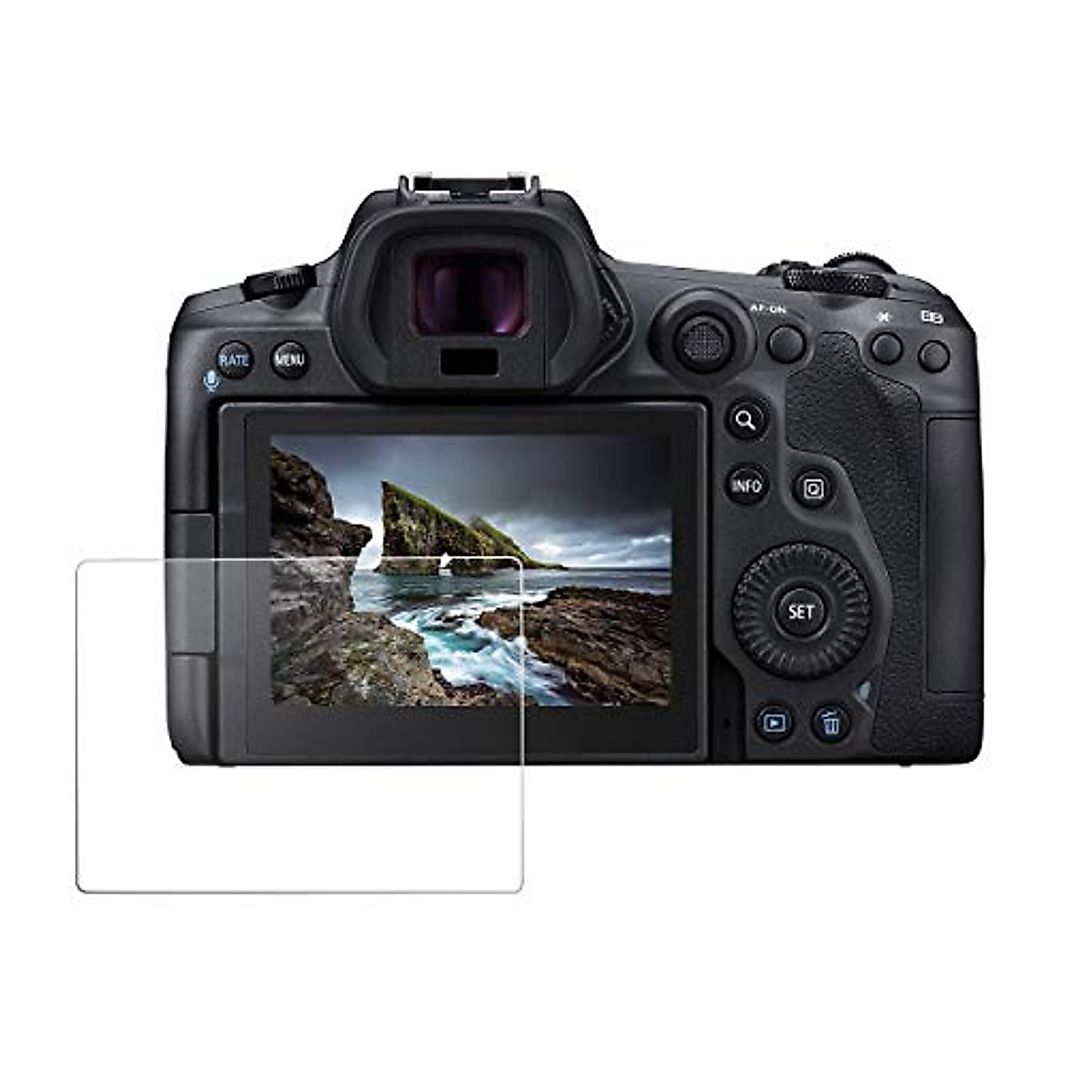 Canon EOS R5 C Mirrorless Digital Cinema Camera Body, Bundle with FotoPro X-Go Max Carbon Fiber Tripod/Monopod, Fluid Video Head, Bag, Screen Protector, Cleaning Kit