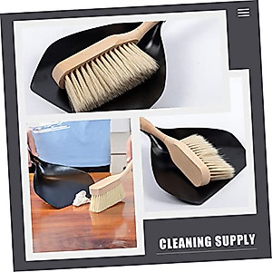 COLLBATH 1 Set Desktop Broom Small Broom and Dustpan Cleaning Shovel Char Whisk Broom Pan Handheld Broom Outdoor Dustpan Portable Garbage Dustpan and Broom Mini Broom and Dustpan Iron