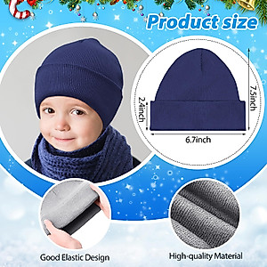 Suhine 18 Pcs Kids Beanies Scarves Gloves Set - Knitted Scarves, Wrap Winter Beanie Hat for Boys Girls 5-10