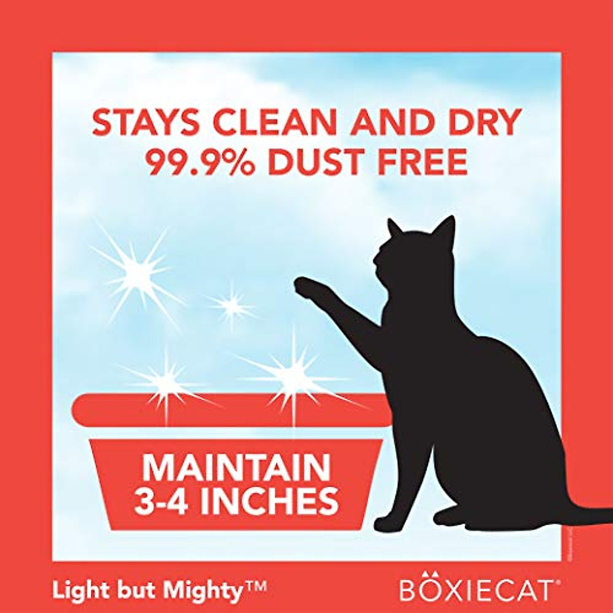 Boxiecat Air Lightweight Premium Clumping Cat Litter -Extra Strength- Scent Free- 11.5 lb- Plant-Based Formula- Stays Ultra Clean, Probiotic Powered Odor Control, 99.9% Dust Free