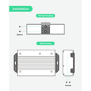 LINOVISION Industrial 8-Port Full Gigabit Managed POE Switch with 2 SFP Uplinks, L2 Management, RS485 Serial Port, 4 BT 90W PoE Ports, Total PoE Budget 360W, Q-PoE and P-PoE Without Interruption