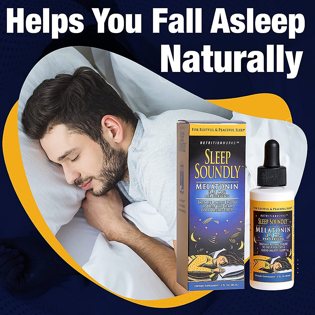 Sleep Soundly Melatonin, 2-Ounce Bottles (Pack of 3)